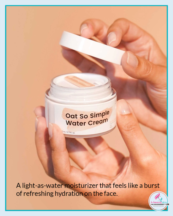 KRAVEBEAUTY Oat So Simple Water Cream 80ml Lightweight Moisturizer k Beauty Skin India